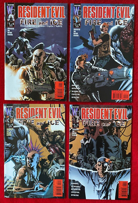 RESIDENT EVIL - FIRE AND ICE 1 2 3 4 SET -2000 HORROR SERIES ...