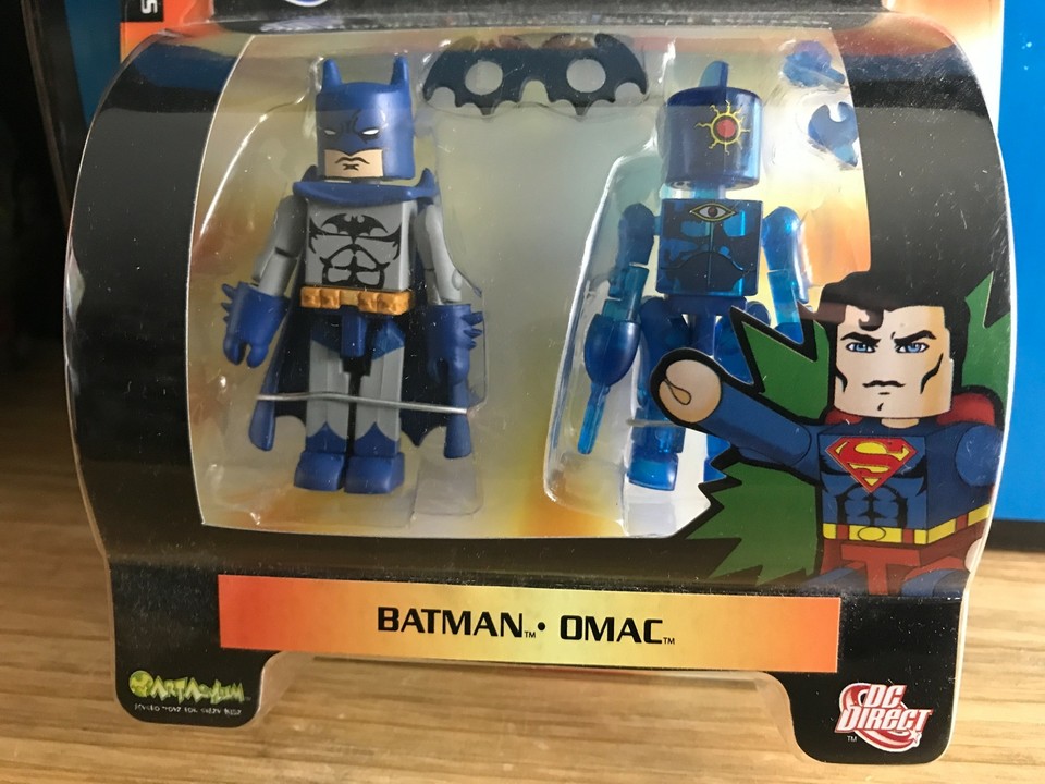 NEW NIB DC Direct MiniMates Series 1 BATMAN & OMAC Action Figure 2 PACK ...