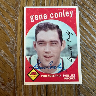 Autographed 1959 Topps GENE CONLEY | eBay