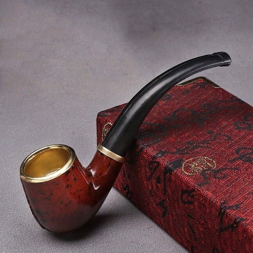 Resin Smoking Pipe Wood Grain Style Portable Classic Retro Smoking ...