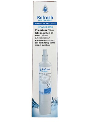 New Refresh Refrigerator Water Filter R-9990-S Fits LG LT600P ...