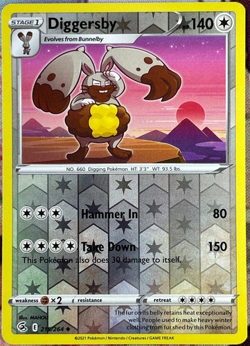 Pokemon TCG - Diggersby Reverse Holo - 215/264 - Fusion Strike | eBay