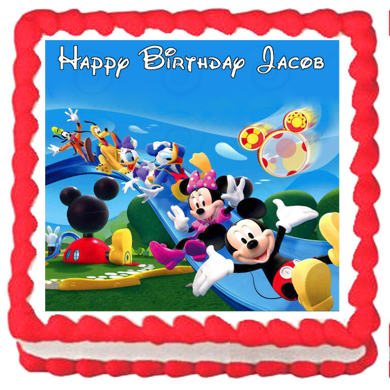 MICKEY MOUSE Edible Cake topper Party image decoration | eBay