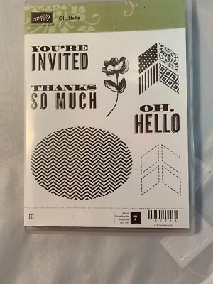 Stampin' Up "Oh, Hello" Stamp Set - Set of 7 Stamps | eBay