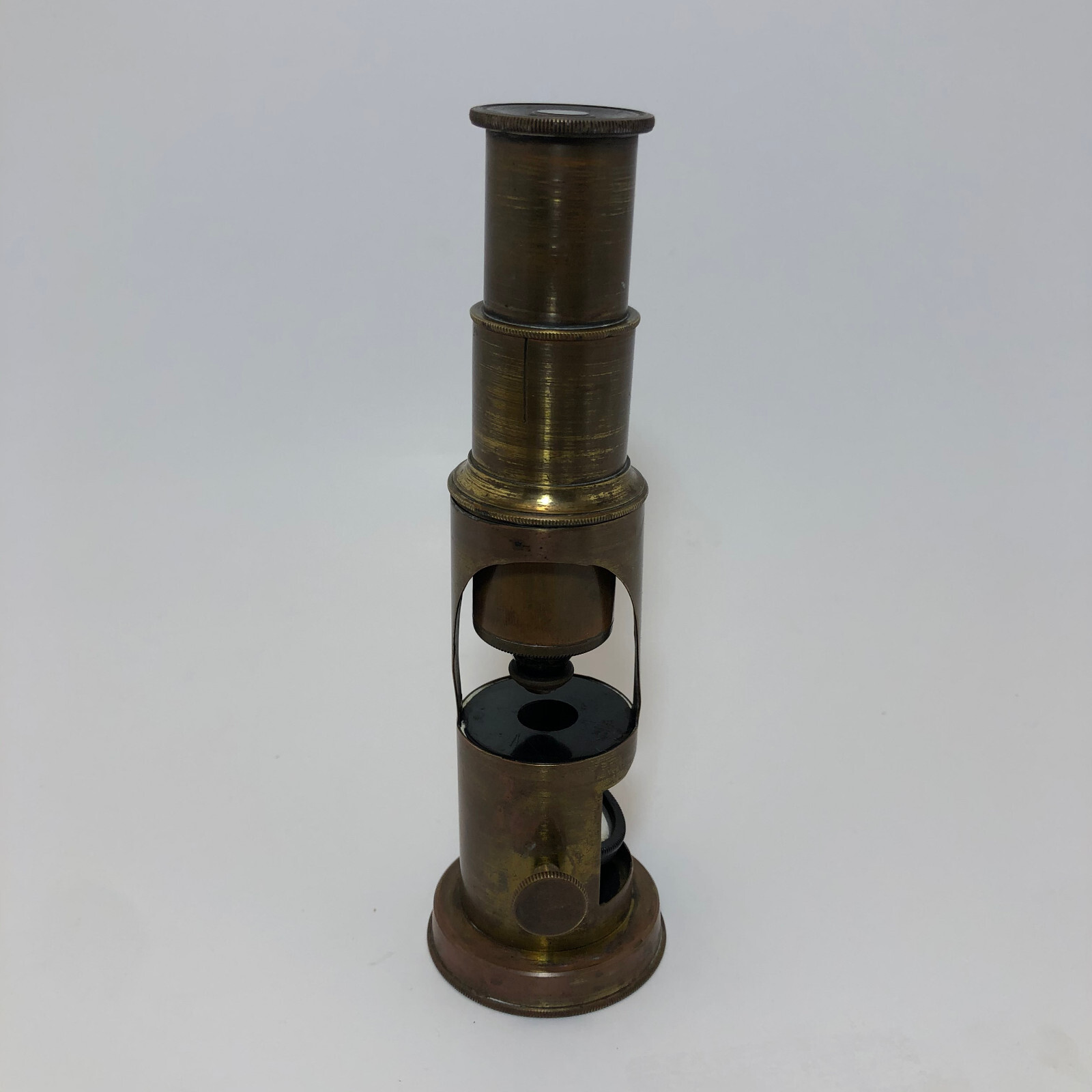 Antique Brass Field Pocket Microscope In Wooden Case | eBay UK