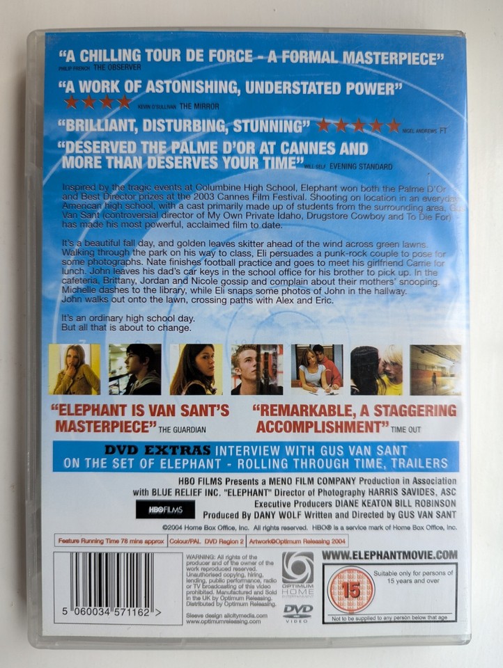 Elephant (DVD, 2004) Gus Van Sant, Columbine High School story ...