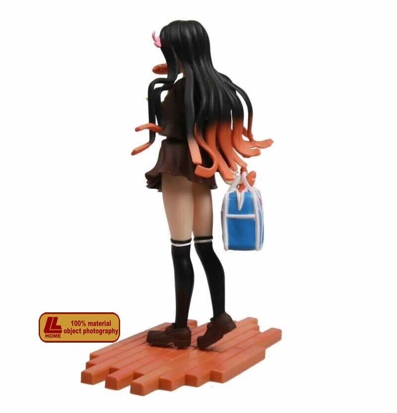 Anime DS Kamado Nezuko Brown School Uniform stand PVC Figure Toy Gift ...