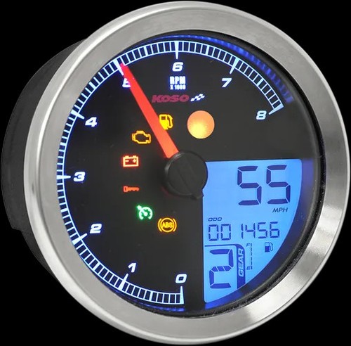 Koso Chrome Speedometer Tachometer for Harley Rocker C 08-10 | eBay