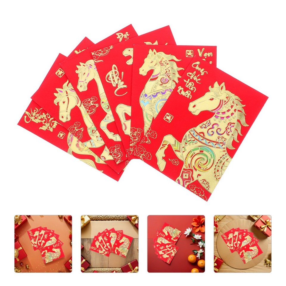 120 Pcs Chinese Money Envelopes Red Packets for New Year Spring ...