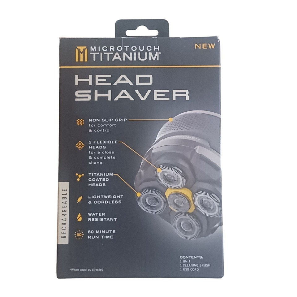 Microtouch Titanium Head Shaver - 5 Flexible Heads, Complete Head ...