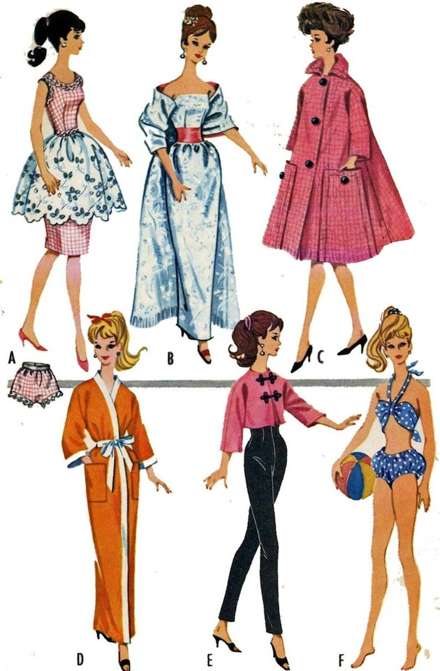 Barbie Ken Skipper Fits All Fashion and Teen Dolls Clothing Patterns | eBay