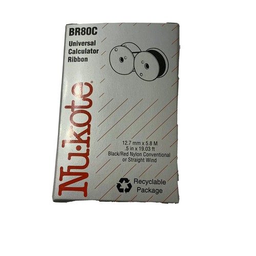 BR80C Universal Calculator Ribbon Spool Black/Red Canon Royal Sharp TI ...
