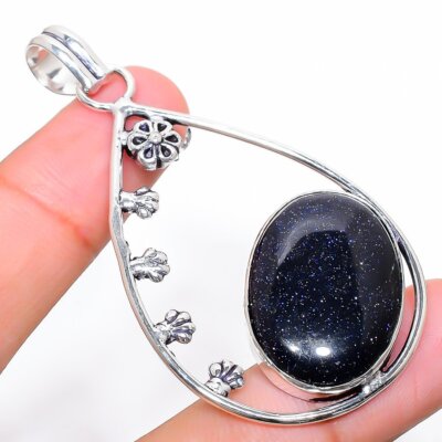Purple Sunstone Handmade Gemstone 925 Sterling Silver Jewelry Pendant 2 ...