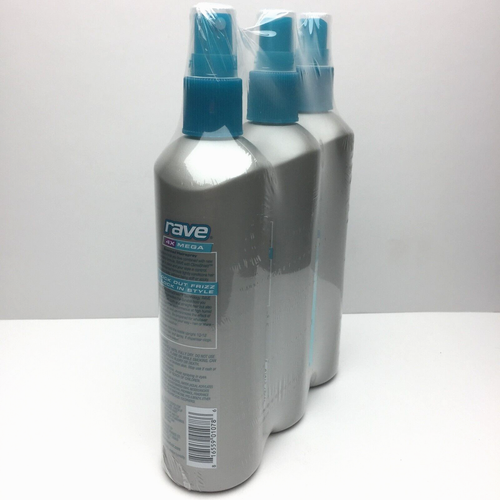 3 Rave 4X Mega Clima Shield Extra Humidity Protection scented Hairspray ...