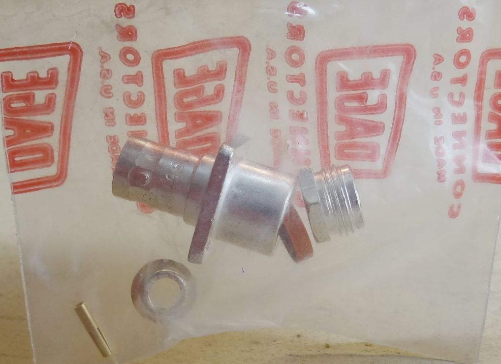 2 COUNT DAGE UG-291B/U RF Connector, BNC Straight Jack for RG-55 Panel ...