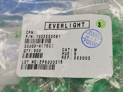 (500PCS) EL333GD LED Through Hole Green Diffused 570nm 20mcd | eBay