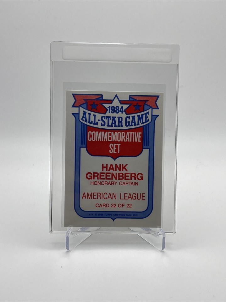 1985 Topps Glossy All-Stars Hank Greenberg Baseball Card #22 Mint FREE ...