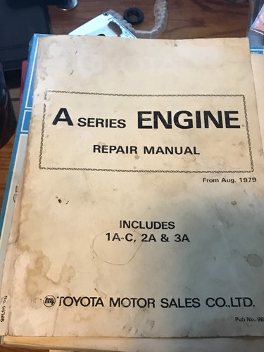 August 1979 Toyota A Series Engine Repair Manual 1A-C, 2A, and 3A | eBay