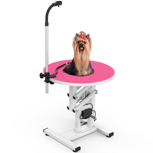 Electric Lift Dog Grooming Table 24" Rotating Desktop w/Adjustable ...