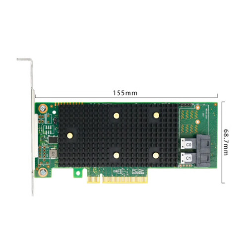 Broadcom LSI 9400-8i Raid card SAS/SATA/NVME SFF-8643 SAS3408 PCIe 3.1 ...
