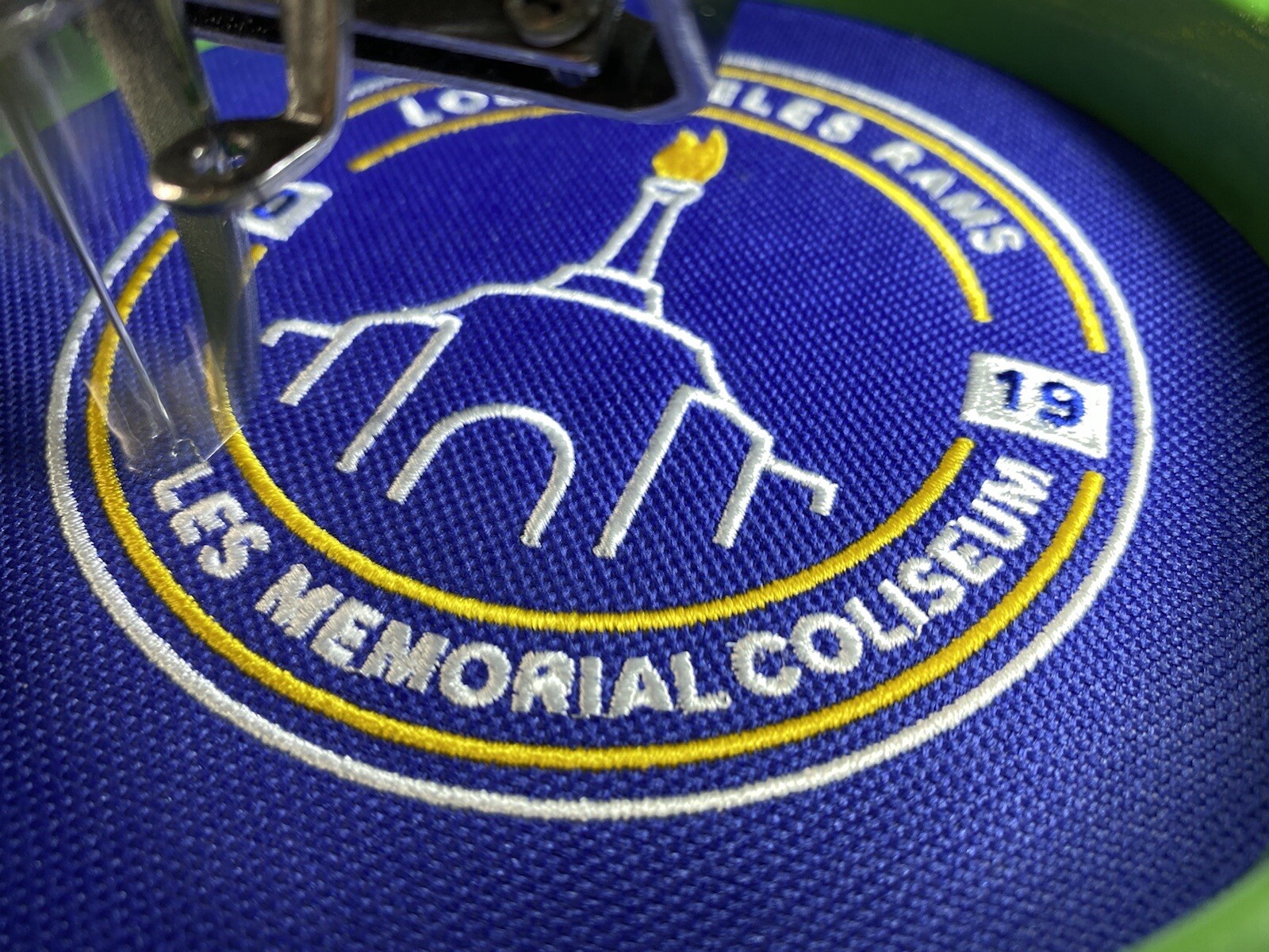 LA RAMS COLISEUM MEMORIAL PATCH LOS ANGELES Ram Last Game Custom Iron ...