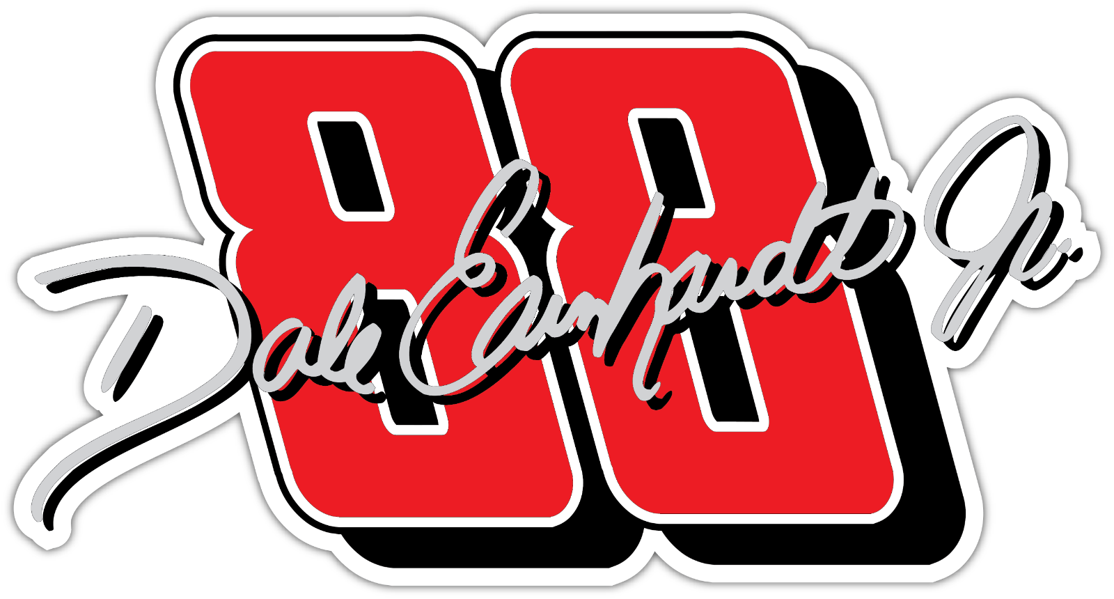 DALE EARNHARDT JR #88 NASCAR Racing Motorsports Vinyl Sticker Decal Car ...