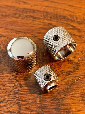 Set / CHROME Plated / Solid Brass / Telecaster DOME Guitar Knobs & Switch Tip | eBay