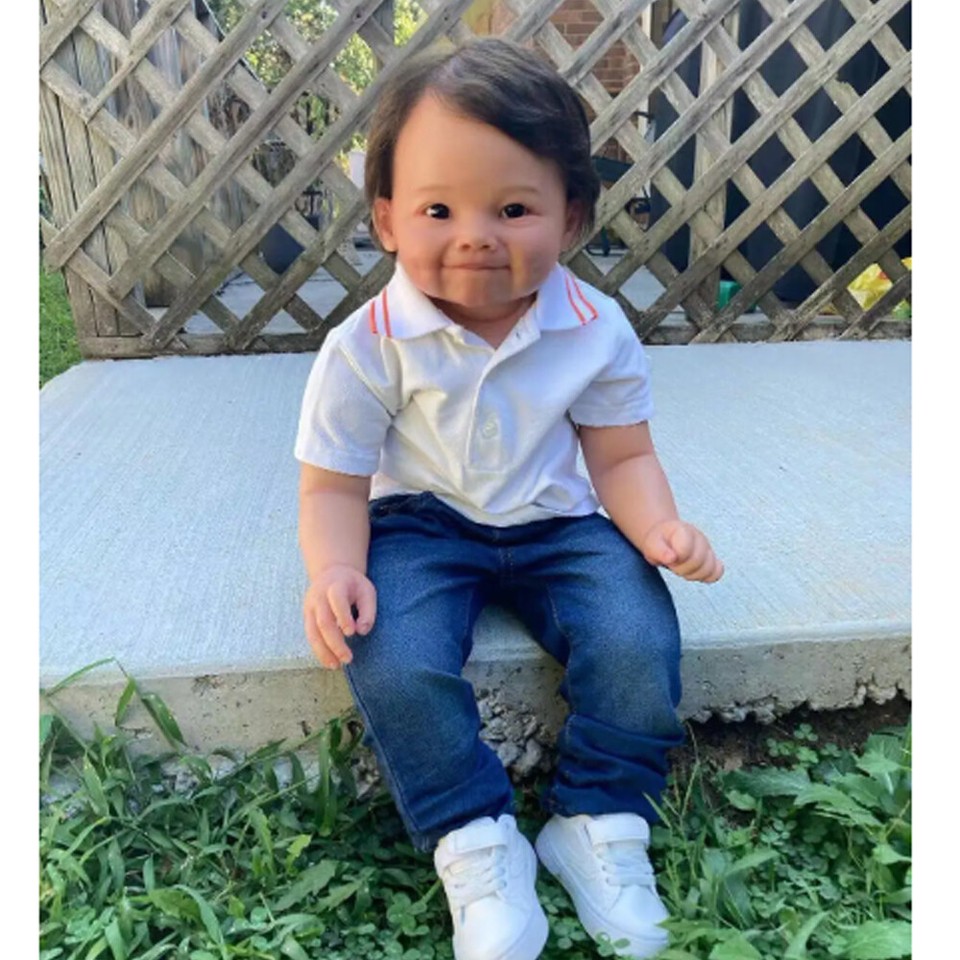 Handmade 28 Inch Finished Reborn Baby Toddler Doll Soft Vinyl Brown ...