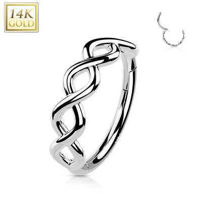 Ear Piercing White Gold 14 Carats Infinity Symbol | eBay