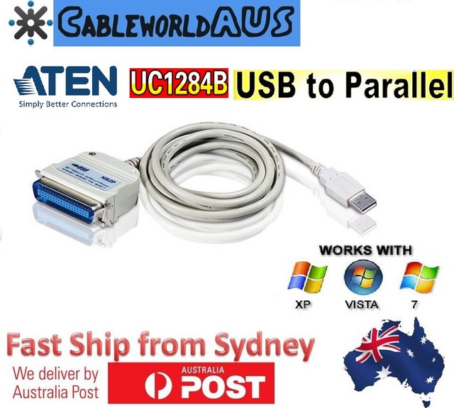 Aten UC1284B USB to IEEE-1284 Bi-directional Parallel Printer Cable for ...
