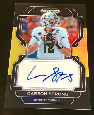 2022 Prizm #RA-CST Carson Strong Autograph Black Gold Ref. RC 3/5 ...