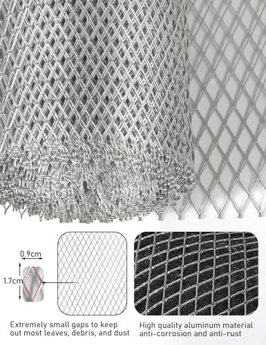 Aluminum Gutter Guard 6 Inch X 33 Feet Leaf Filter Gutter Protection ...