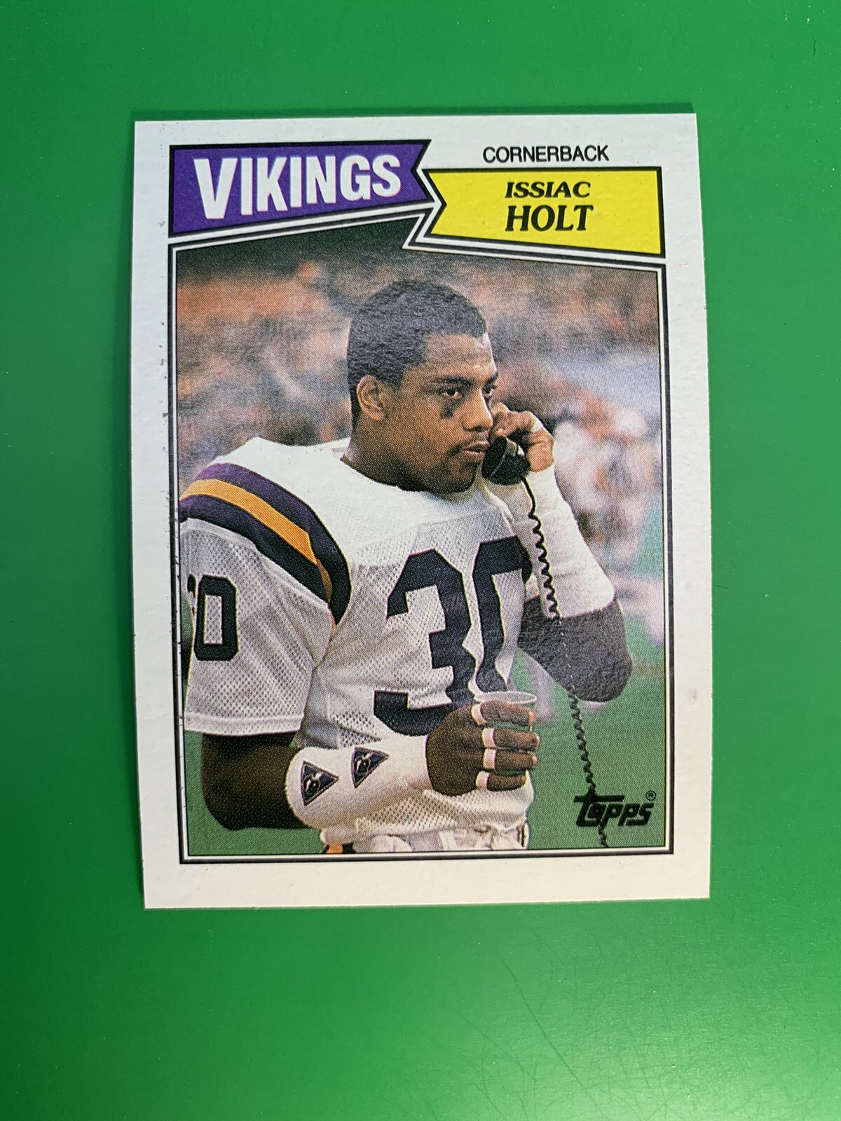 1987 Topps Issiac Holt RC #210 Minnesota Vikings | eBay