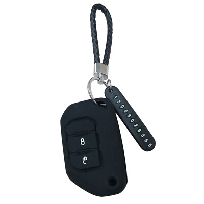 Smart Key Fob Shell Cover Soft Rubber Case for 2018 2019 2020 Jeep ...