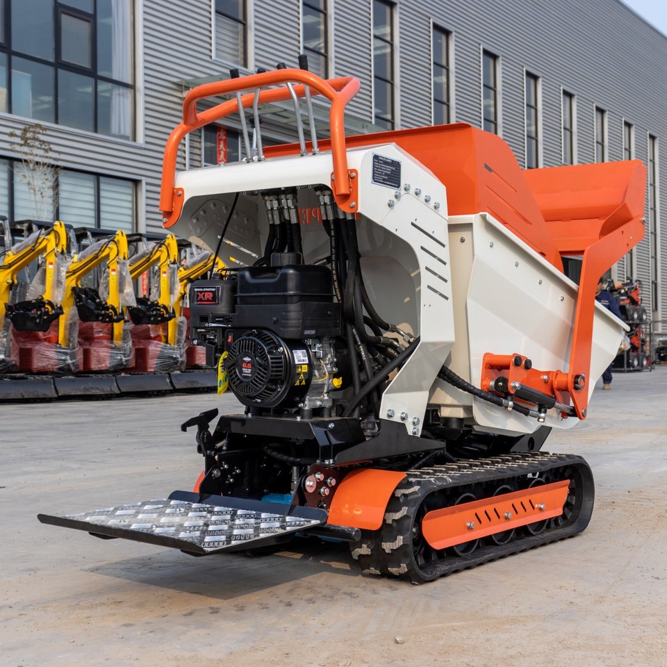 Self-loading 6.5HP Power Mini Rubber Track Crawler Dumper with B&S ...