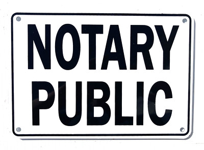 "NOTARY PUBLIC" Service Sign - Heavy Weight Aluminum with Easy to Read ...