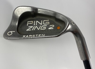 Ping Zing 2 Orange Dot Single 6 Iron Karsten 101 Regular Flex Graphite ...
