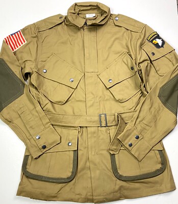 WWII US AIRBORNE PARATROOPER M1942 RIGGER REINFORCED JUMP JACKET-SMALL ...