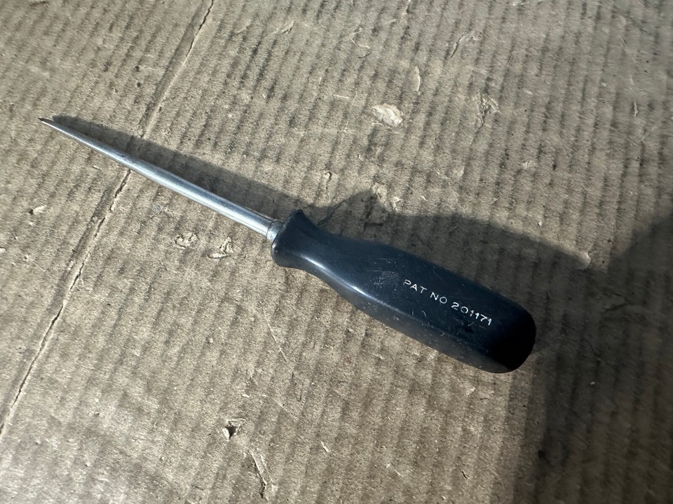 VINTAGE SNAP-ON TOOLS 5ASA BLACK HARD HANDLE 8" PICK / SCRATCH AWL USA ...