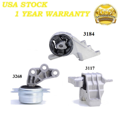 3PCS MOTOR & TRANS MOUNT FIT 2006-2007 Pontiac G6 2.4L - AUTO TRANS | eBay