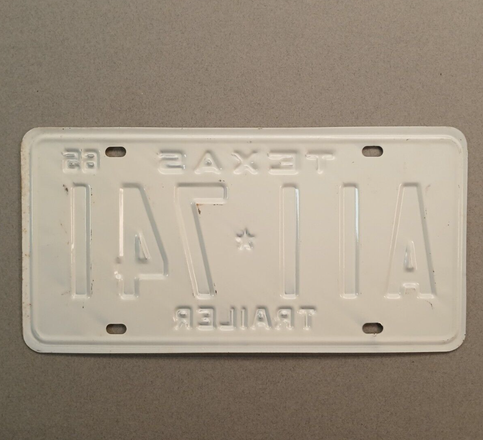🐾 1965 TEXAS "TRAILER" LICENSE PLATE (A11-741) | eBay