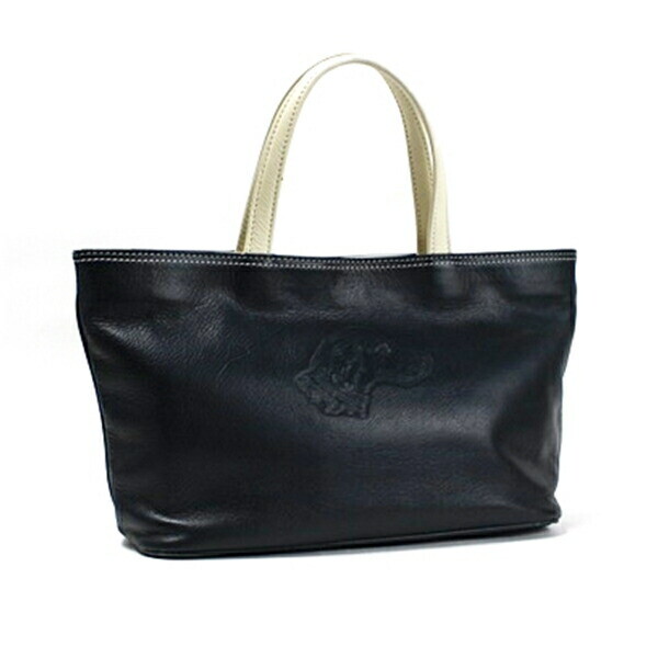 Authentic KITAMURA Tote Bag Leather Navy x White Gold… - Gem