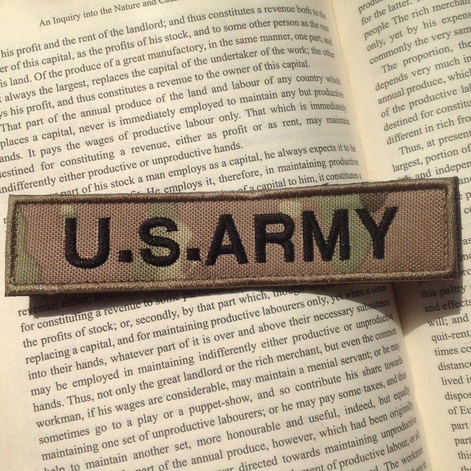 U.S. ARMY TAB USA TACTICAL MILITARY HOOK LOOP PATCH EMBROIDERED BADGE ...