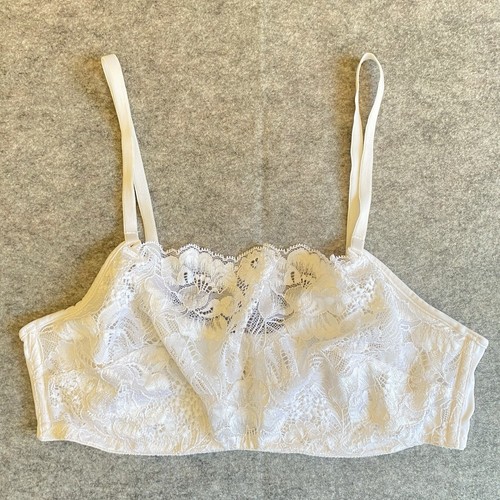 Soma Bridget Camisole Bra Size 34D White Lace Underwire Lightly Lined ...