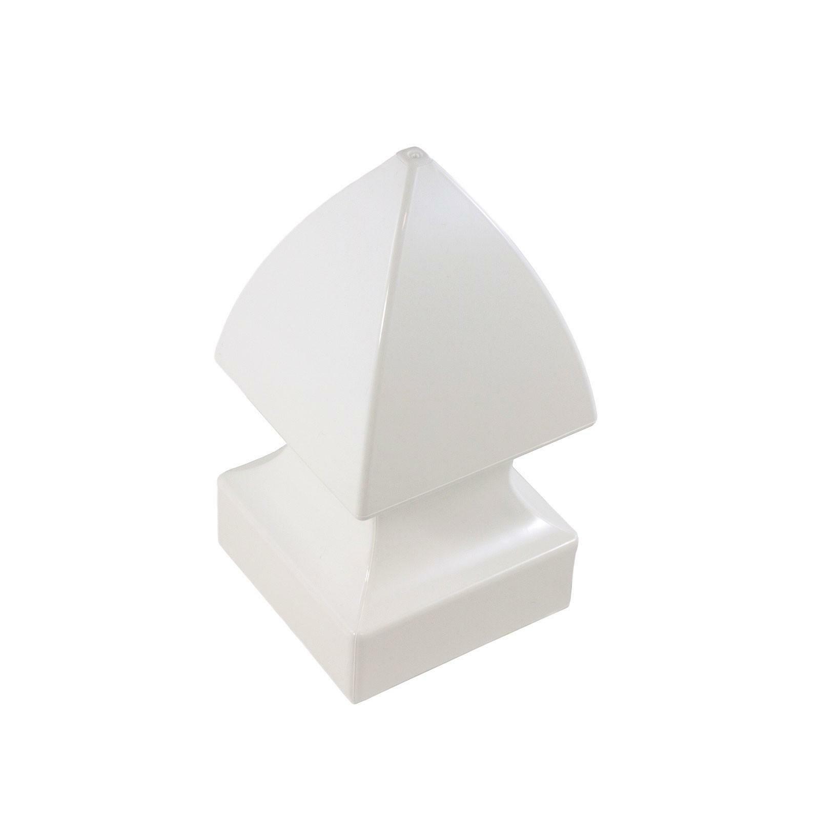 4" x 4" Sq Gothic Vinyl Post Cap - White | eBay