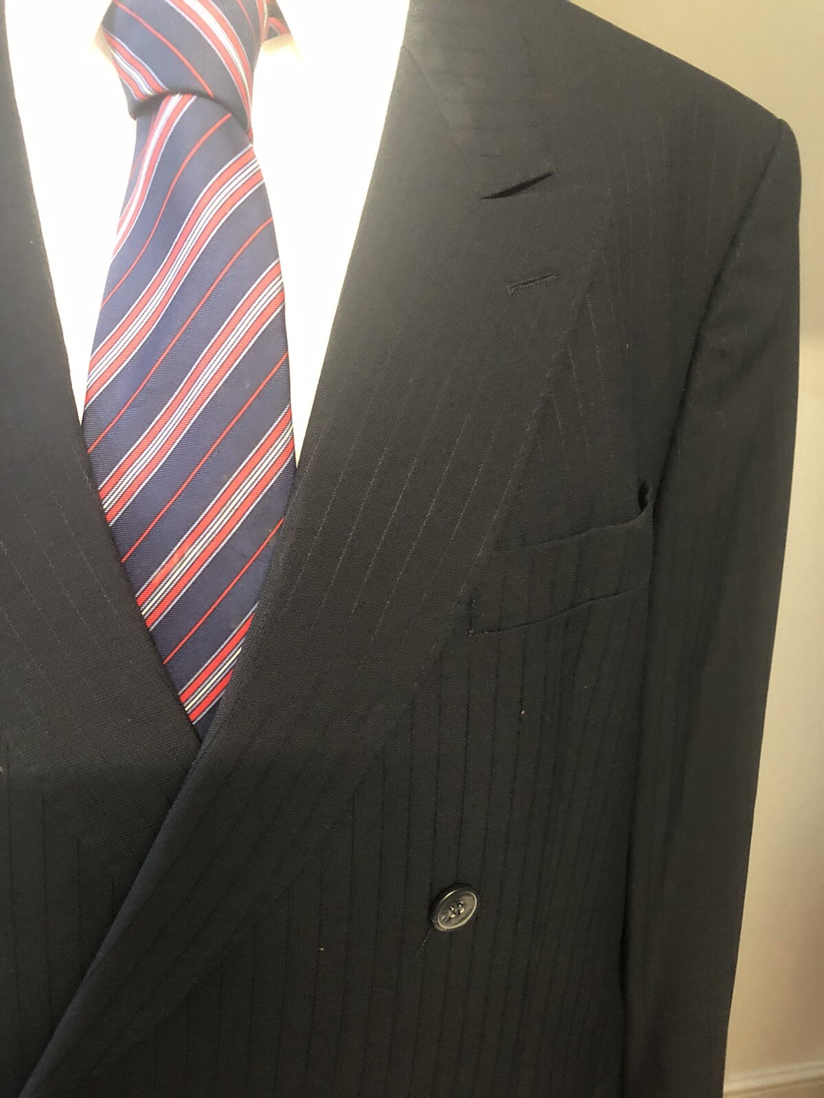 Odermark Dark Navy Double Breasted Suit 44 Inch Chest | eBay UK