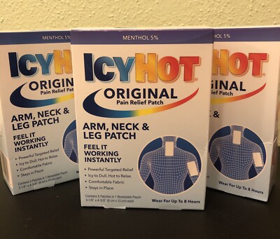 Icy Hot Topical Analgesic Small Arm Neck Leg - 5 Pieces **lot Of 3 ...