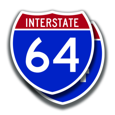 INTERSTATE 64 DECAL 2 Stickers Highway Sign Road Route Bogo Car Truck ...