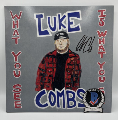 LUKE COMBS SIGNED WHAT YOU SEE IS WHAT YOU GET VINYL LP AUTOGRAPH ...