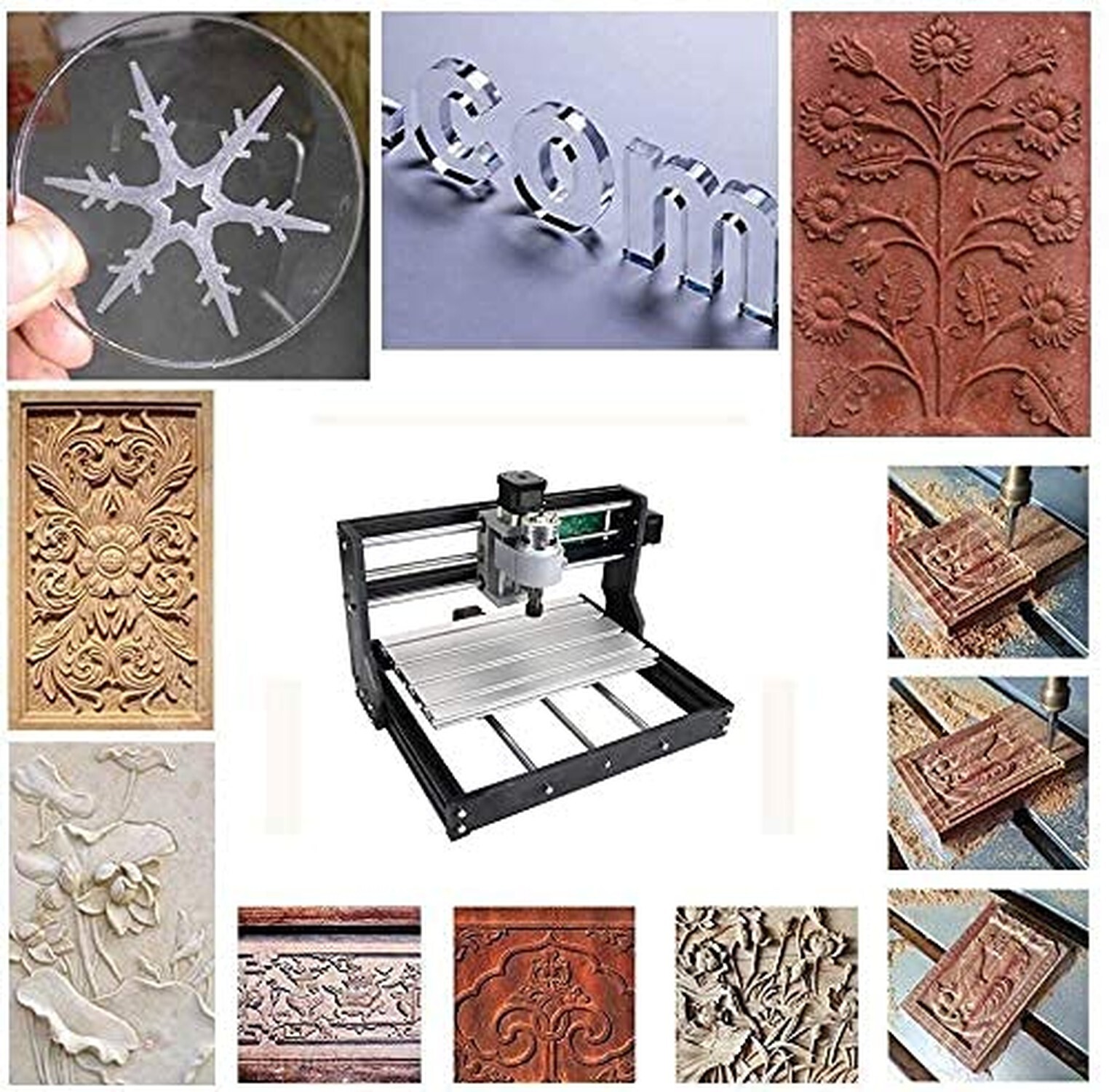 CNCTOPBAOS CNC 3018 Pro Wood Router Kit 3 Axis USB DIY Mini Engraver ...